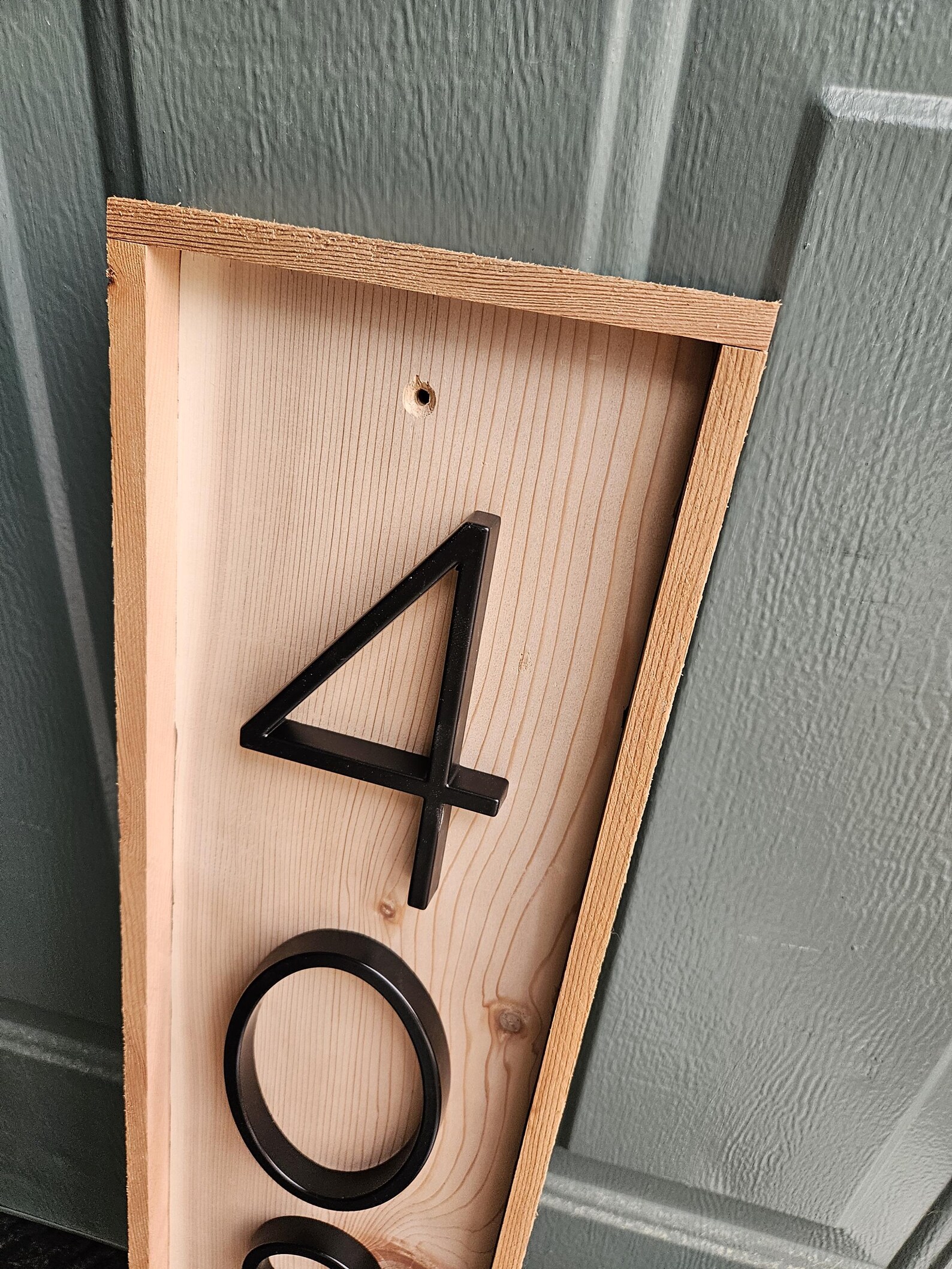 Custom House Number Address Sign Framed Cedar Modern Metal Numbers - Etsy
