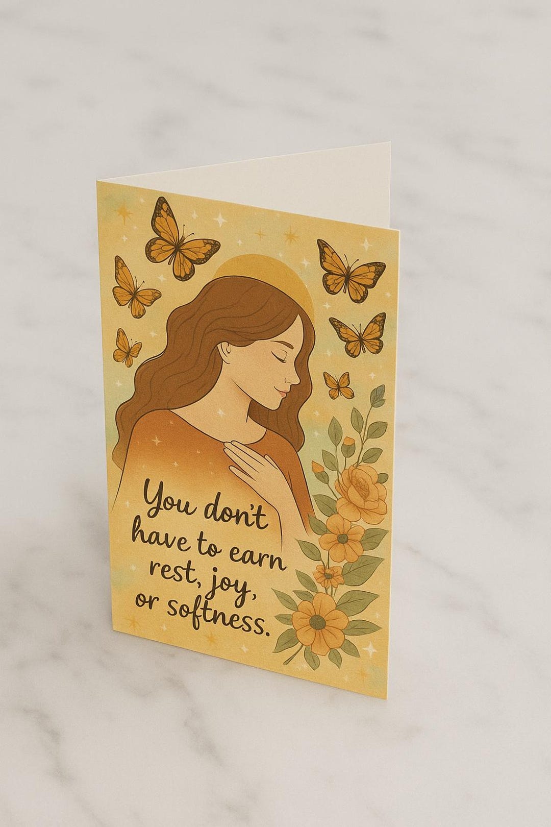 Foldable Self-love Card | Printable Digital Greeting Card | “you Are ...
