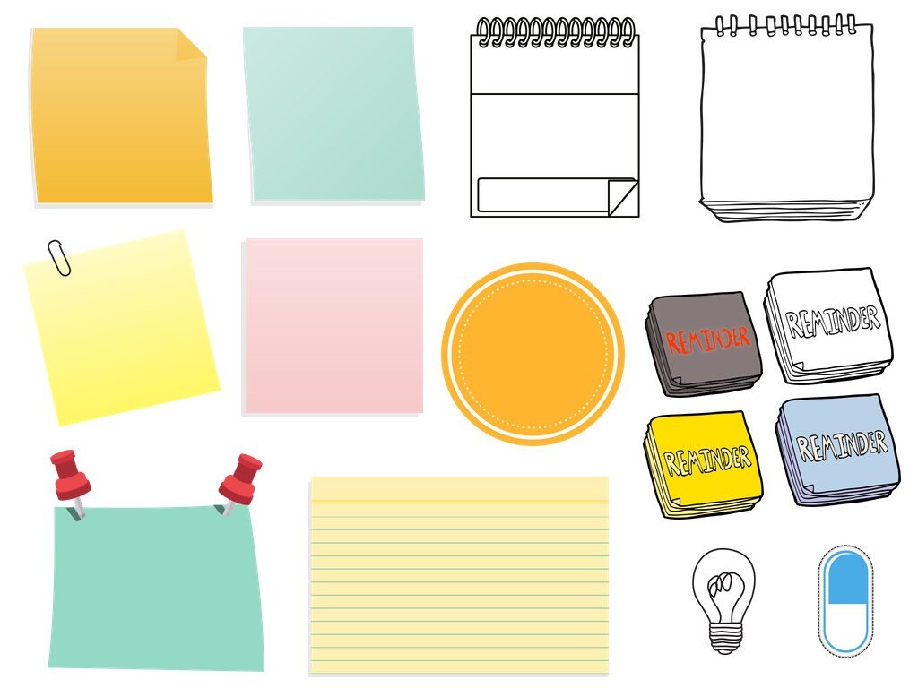 Post it notes Sticky notes Notes stickers Cute sticky | Etsy