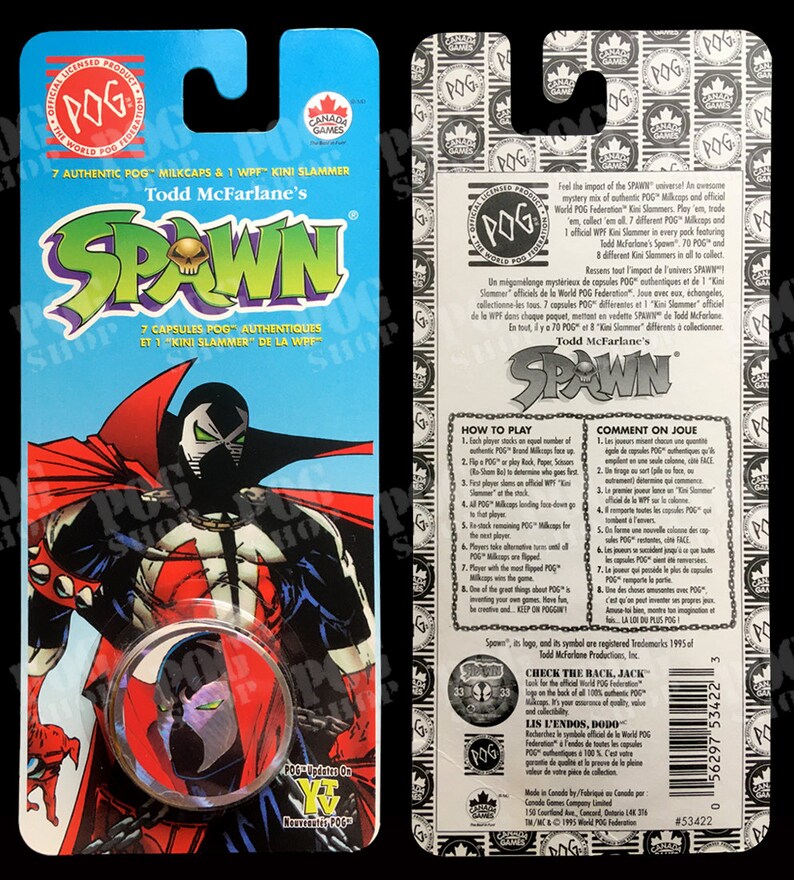 POGS 1995 Sealed Blister Pack Canada Games SPAWN - Ultra Rare - Visit ...