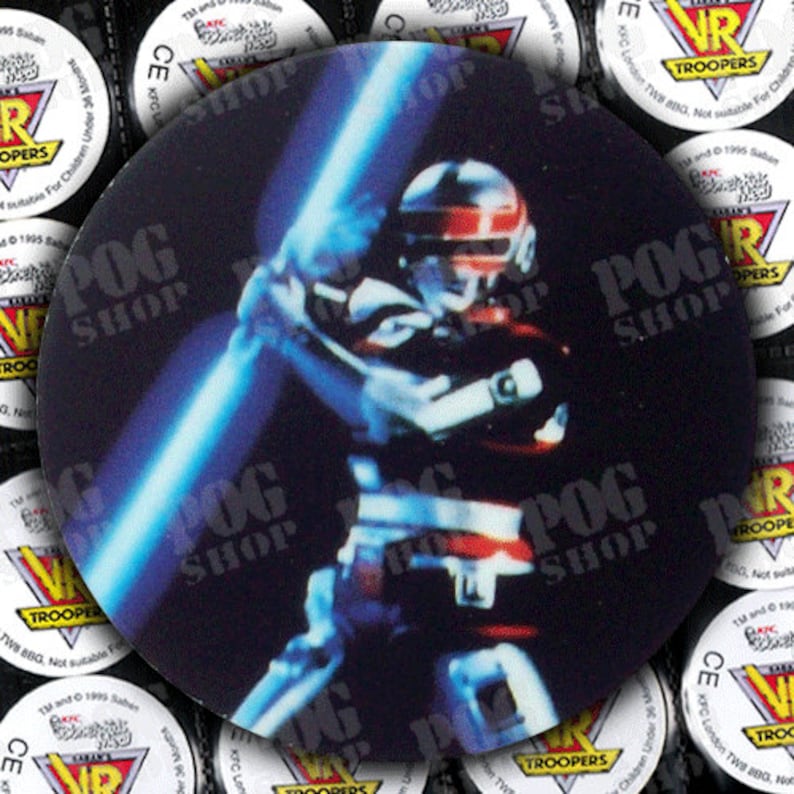 Pogs Tazos 1995 24/24 Saban's VR TROOPERS - KFC - Like Power Rangers ...