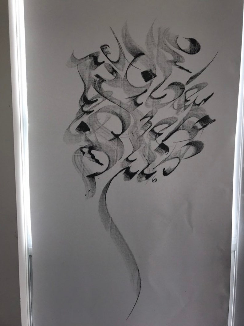 Personalized Calligraphy Window Treatments | Etsy