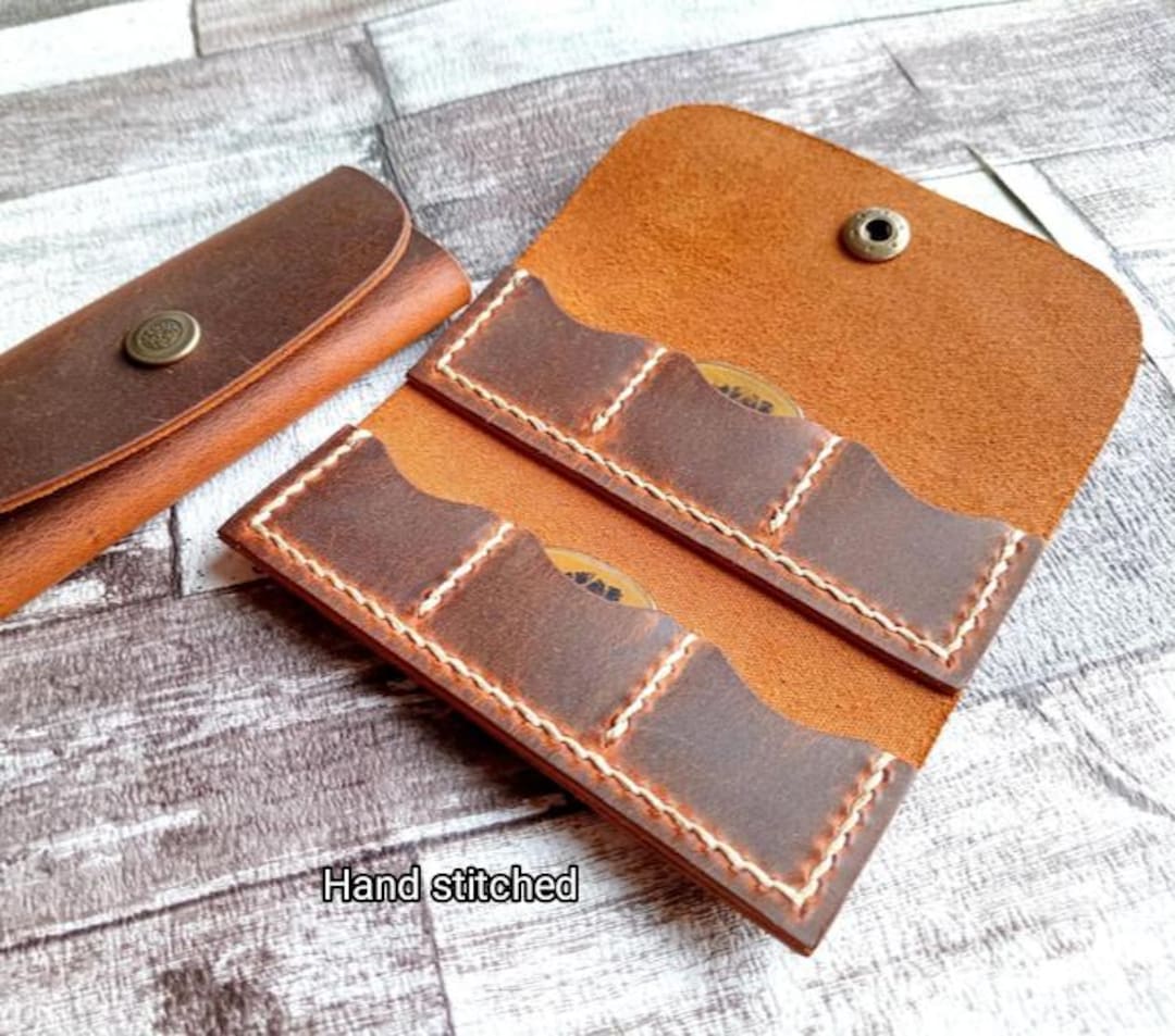 Guitar Pick Holder, 6 - 9 Slots, Personalized Leather Guitar Pick Case ...