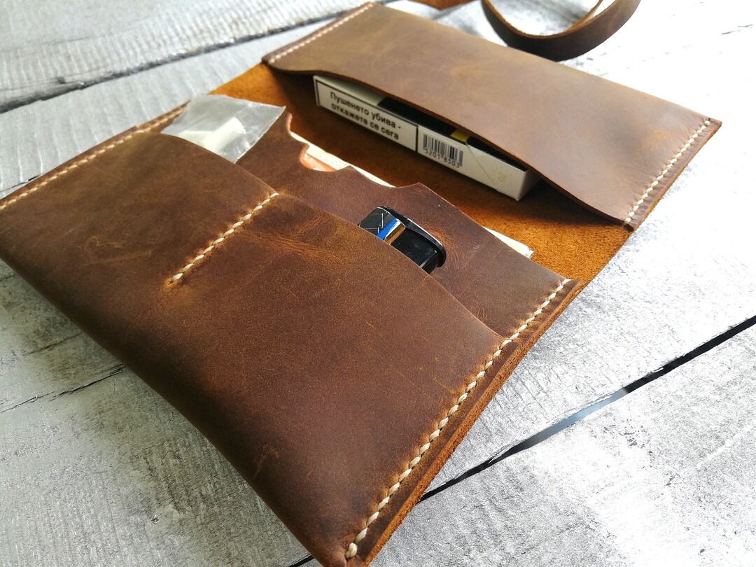 Leather Tobacco Pouch Personalized Tobacco Case Blague à Tabac - Etsy