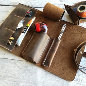 Leather Pipe Roll Set of Pipe Bag / Pipe Stand / Valet Tray - Etsy