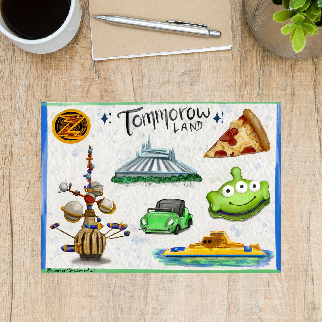 Tomorrowland Stickers | Disneyland Sticker Collection - Etsy