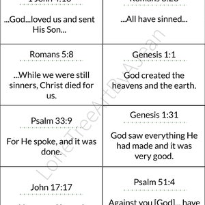 Preschool Bible Verse Memory Cards, Help Kids Learn Foundational Verses ...