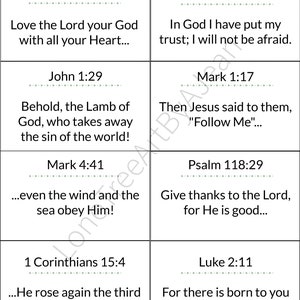 Preschool Bible Verse Memory Cards, Help Kids Learn Foundational Verses ...
