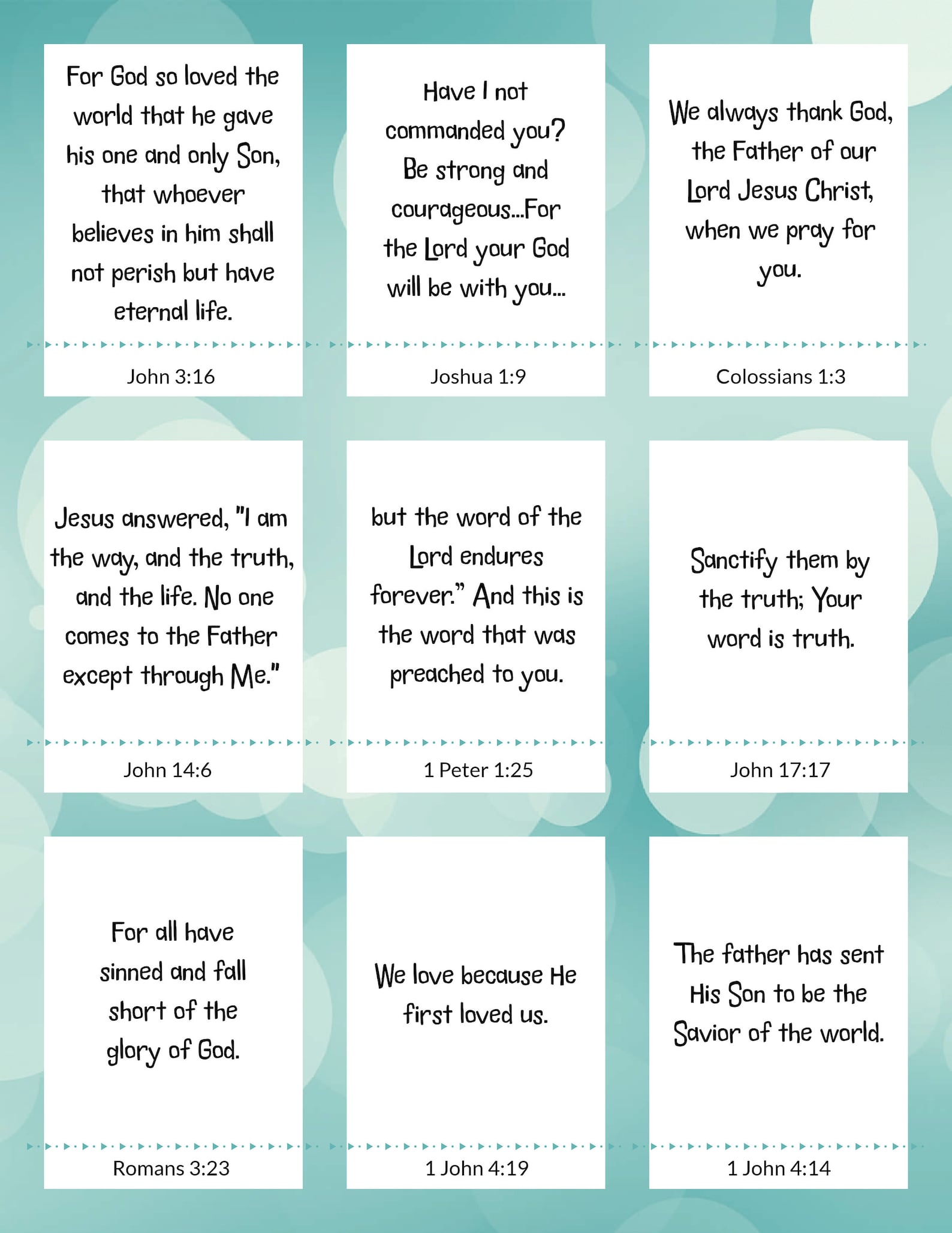 Bible Memory Cards for Encouragement and About Salvation, for Any Age ...