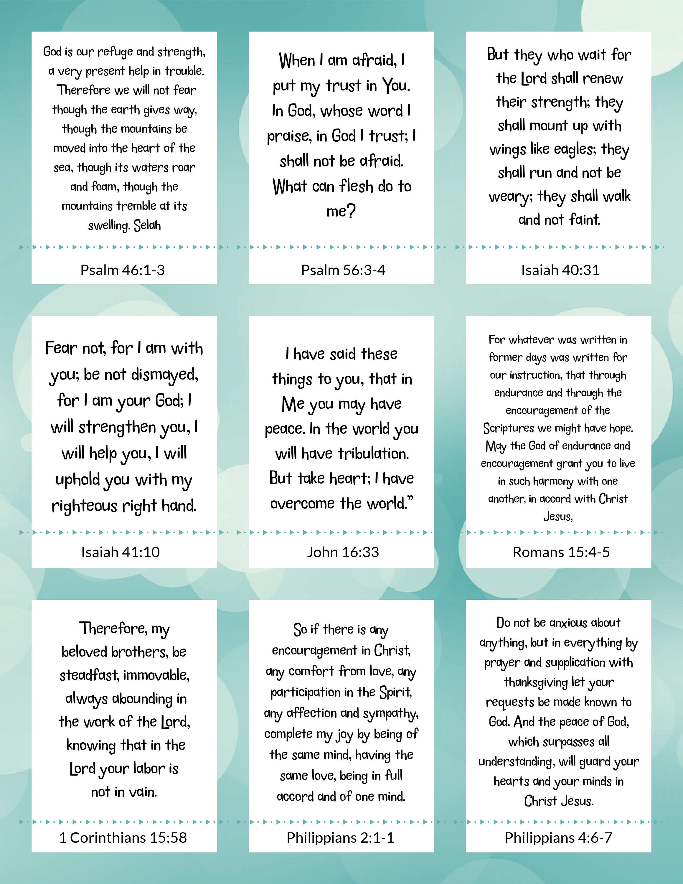 Bible Memory Cards for Encouragement and About Salvation, for Any Age ...