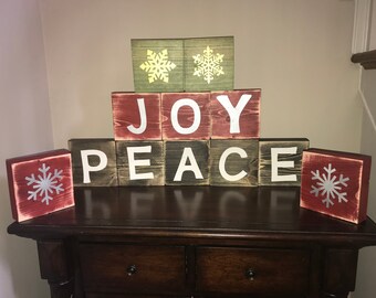 Christmas Block Letters - Etsy