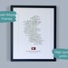Buckinghamshire County Map // Framed Map of Buckinghamshire // - Etsy