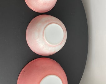 Pink Pyrex Nesting Bowls ~ 1950s Pink Kitchen Mixing Bowls ~ 4pc Set ...