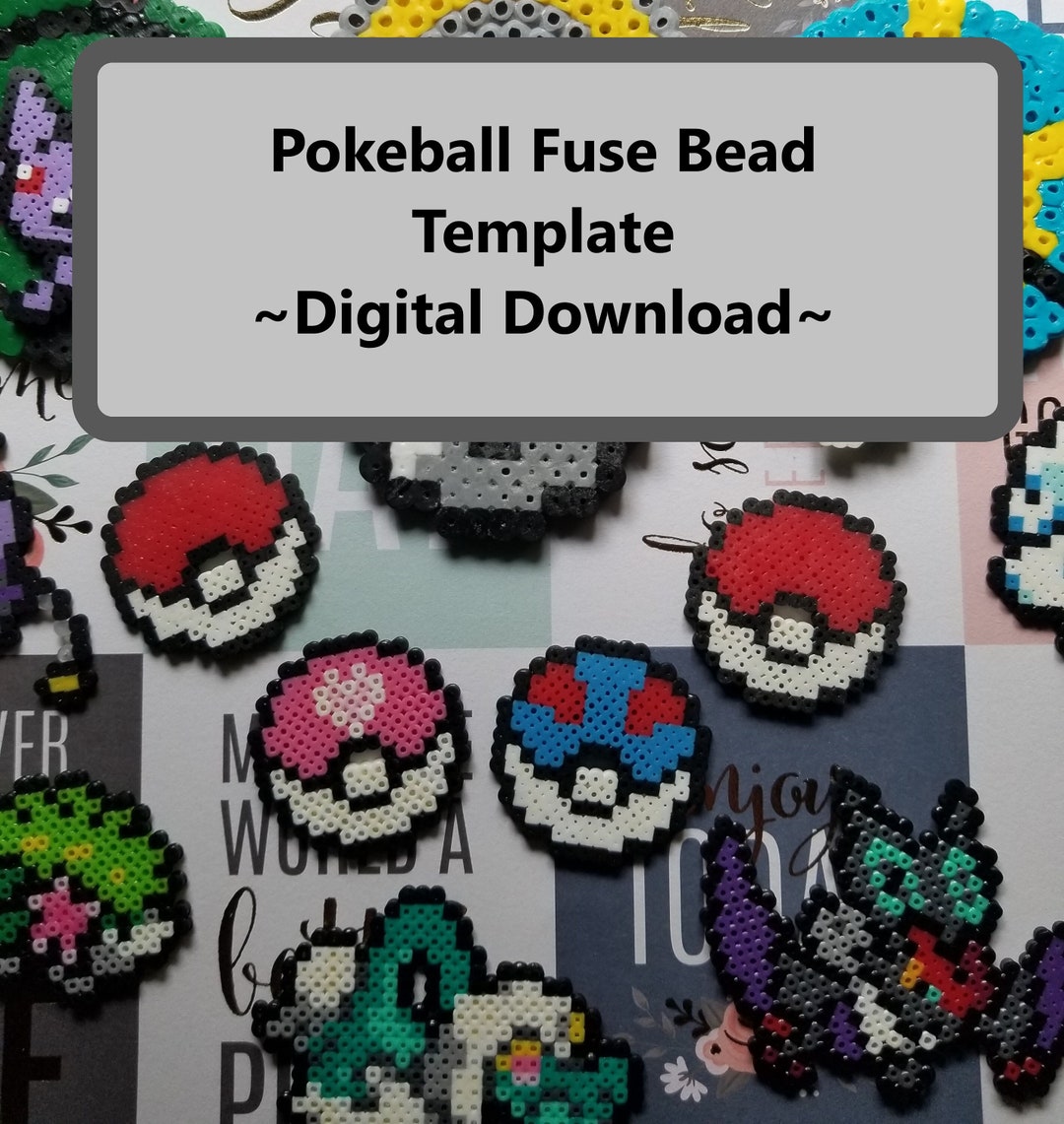 Pokeball Fuse Bead Template Digital Download Template for - Etsy
