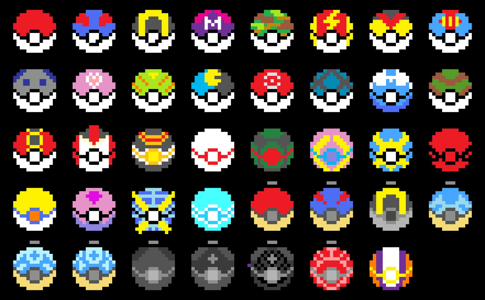 Pokeball Fuse Bead Template Digital Download Template for Perler Beads ...