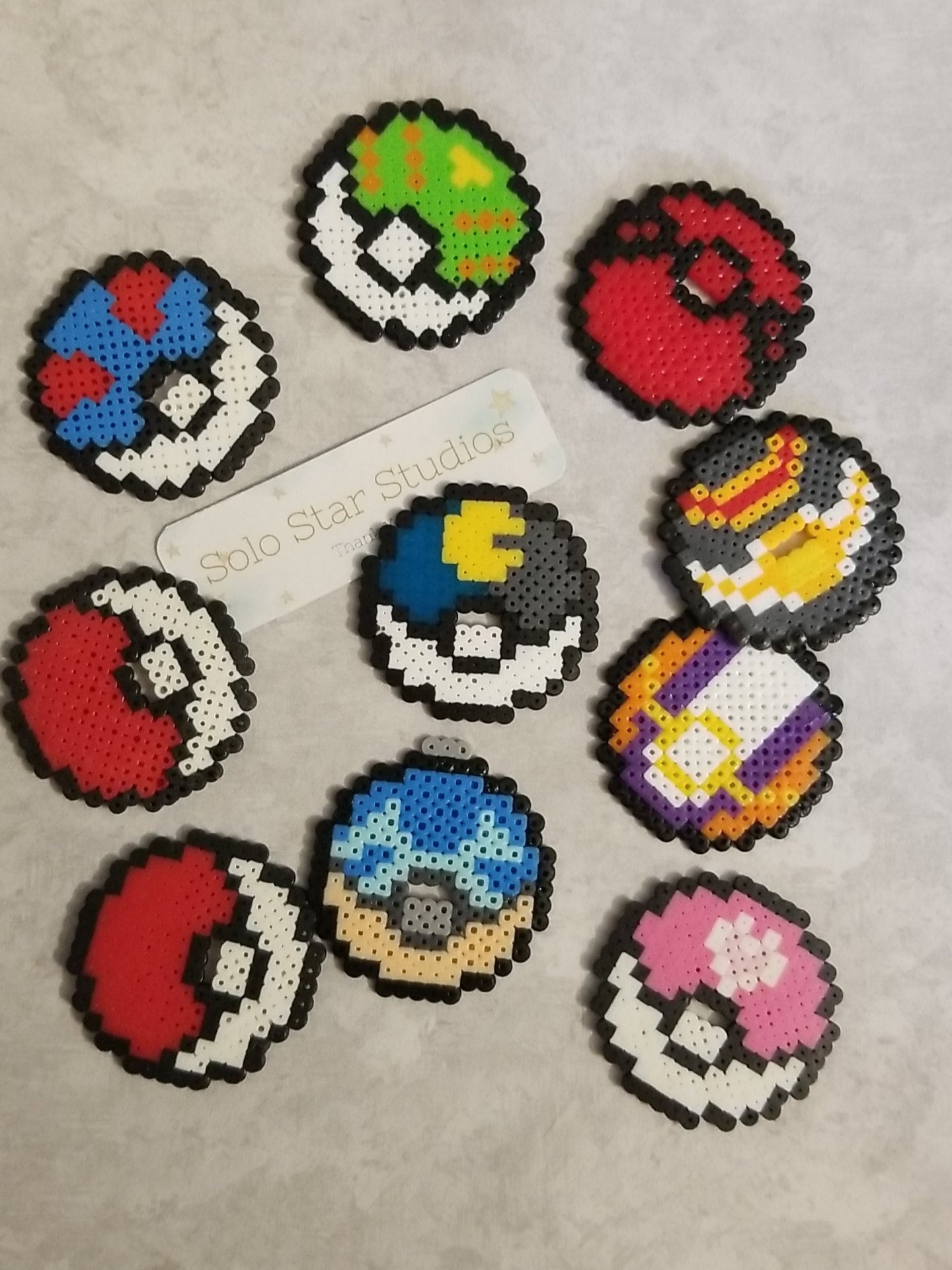 Pokeball Fuse Bead Template Digital Download Template for Perler Beads ...
