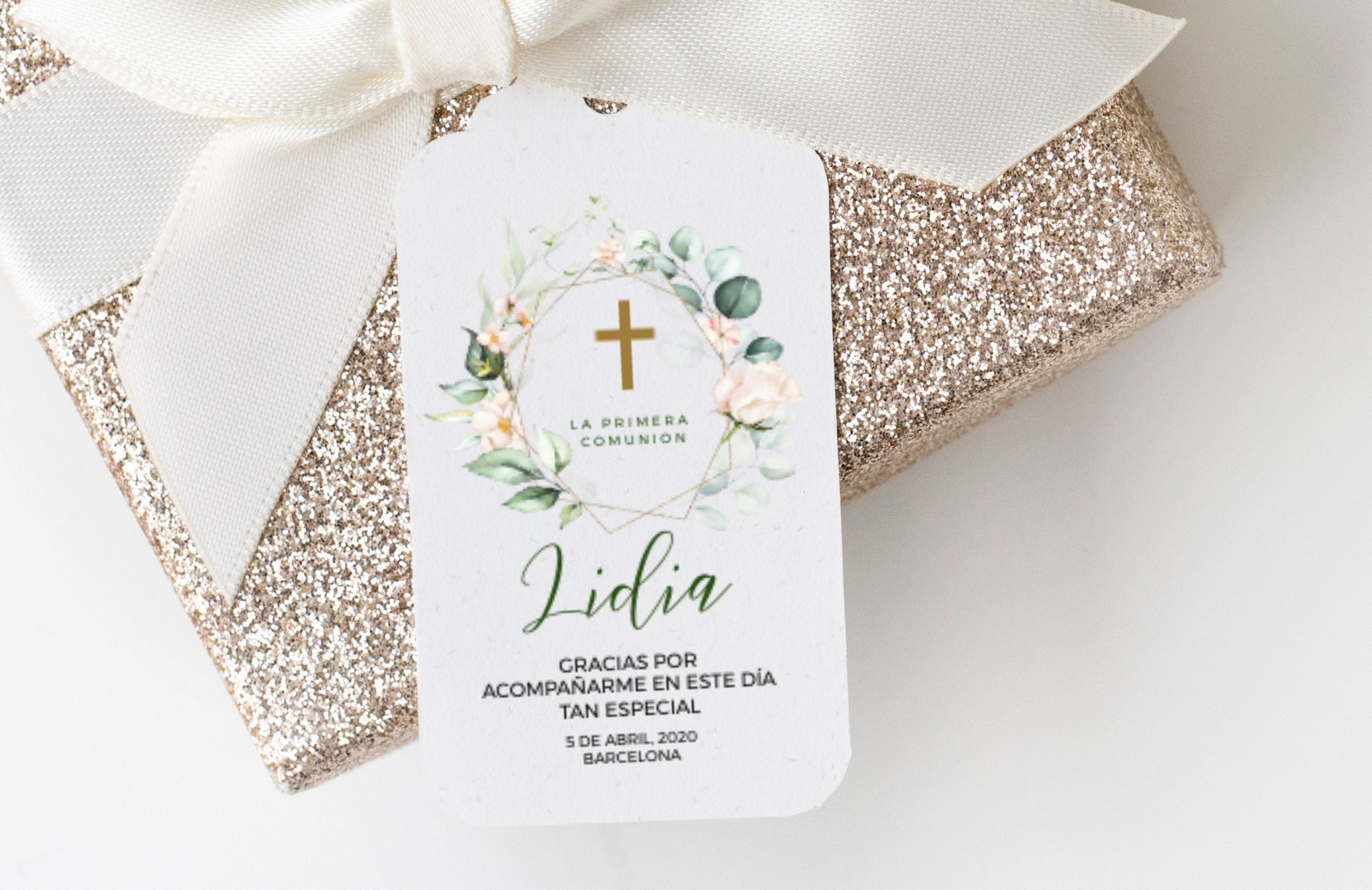 Primera Comunion Tag Bautizo Tag Para Nina Thank You Tag - Etsy