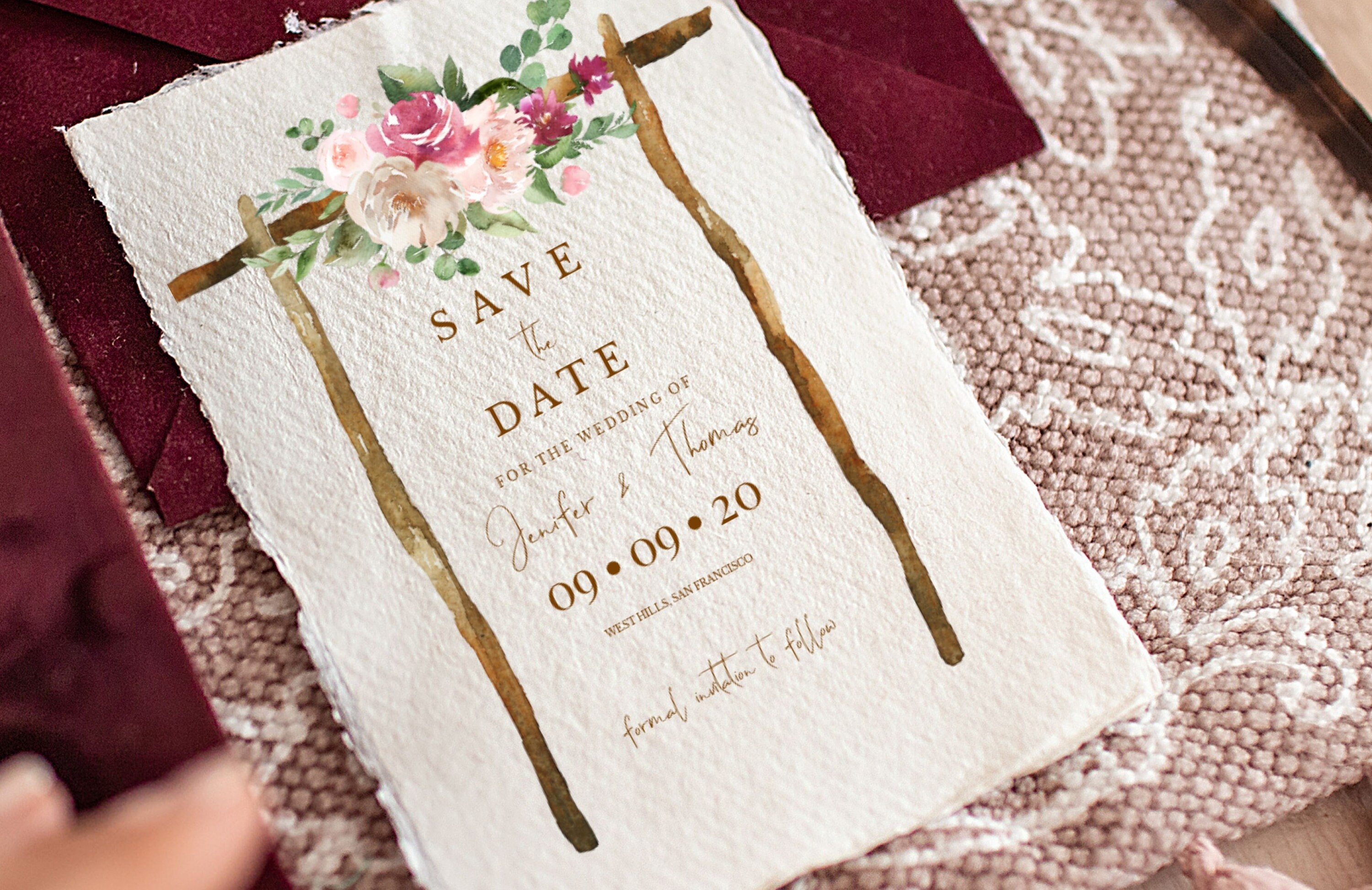 Boho Save The Date Template