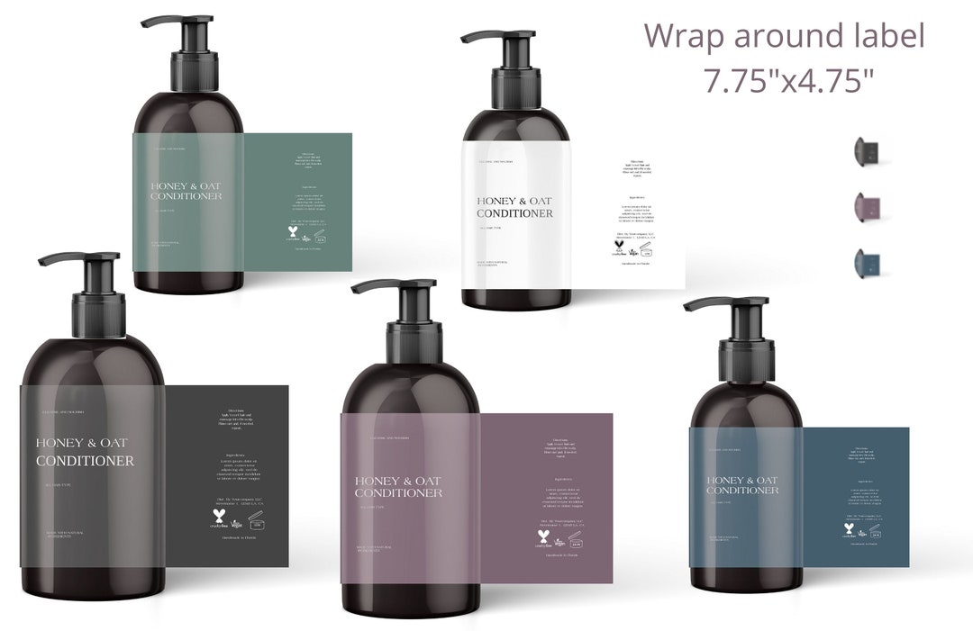 Shower Gel Label Template Shampoo and Conditioner Labels - Etsy