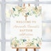 Baptism Welcome Sign, Floral Baptsim Sign, Baptism Decoration, Edit ...