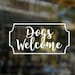 Dogs Welcome Decal, Dogs Welcome Sign, Pets Allowed Decal, Storefront ...