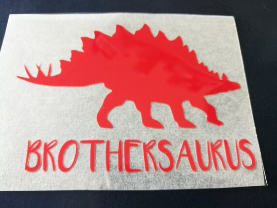 Brothersaurus Iron on Decal Brother Dinosaur Heat Transfer - Etsy