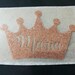 Custom Name Crown Iron on Decal, Name Crownheat Transfer Patch, Glitter ...