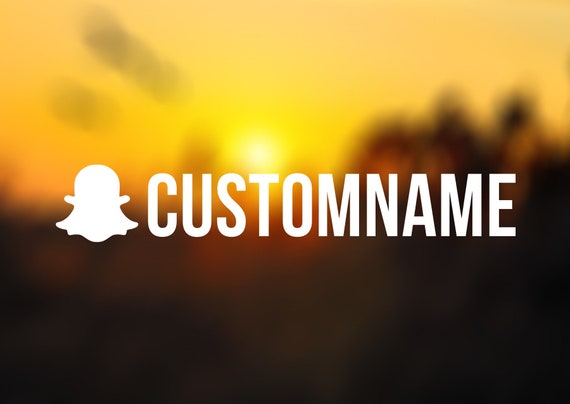 Snap chat sticker custom snapchat name decal custom social | Etsy