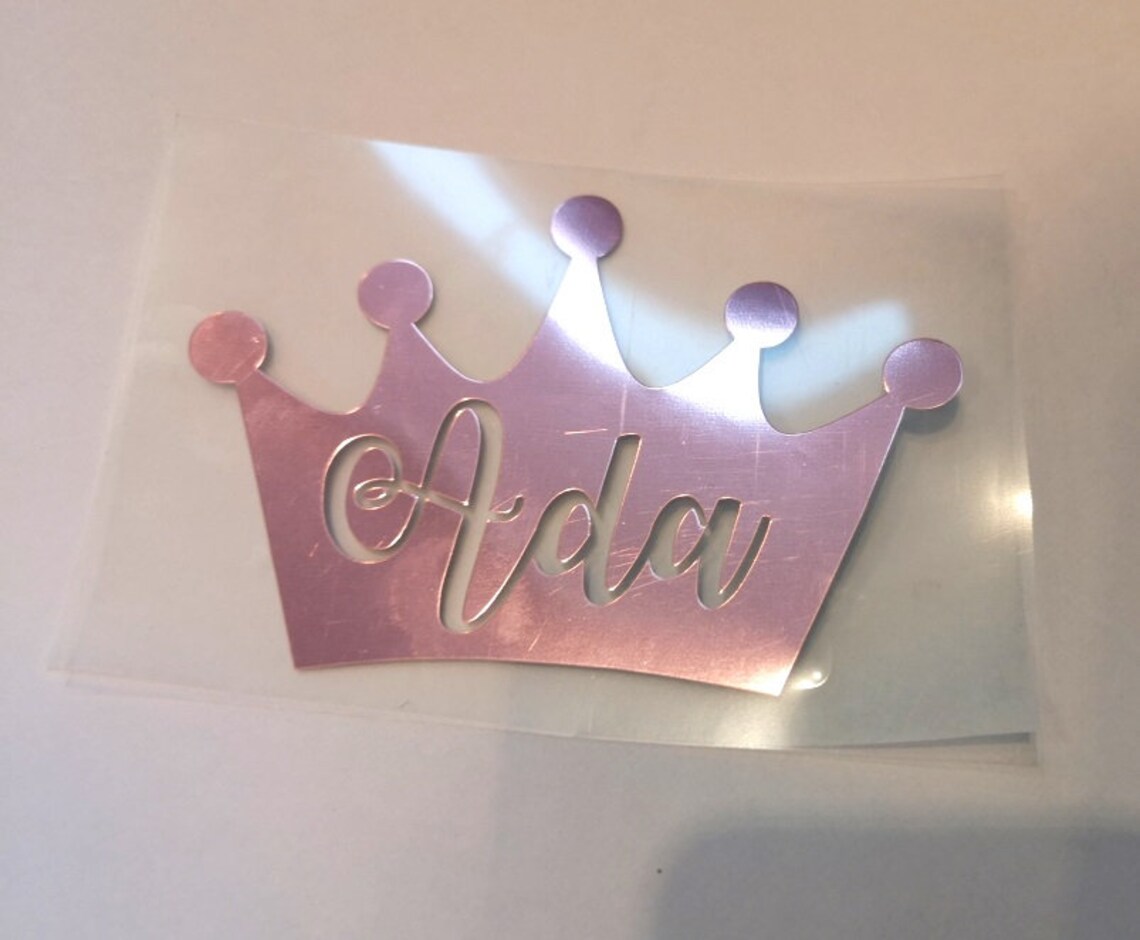 Custom Name Crown Iron on Decal Name Crownheat Transfer - Etsy