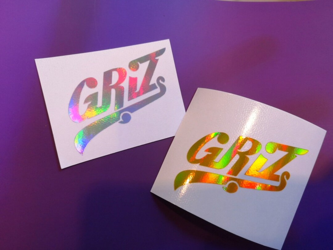 Griz Sticker, Holographic Griz Decal, Griz Laptop Sticker, Car Decal ...