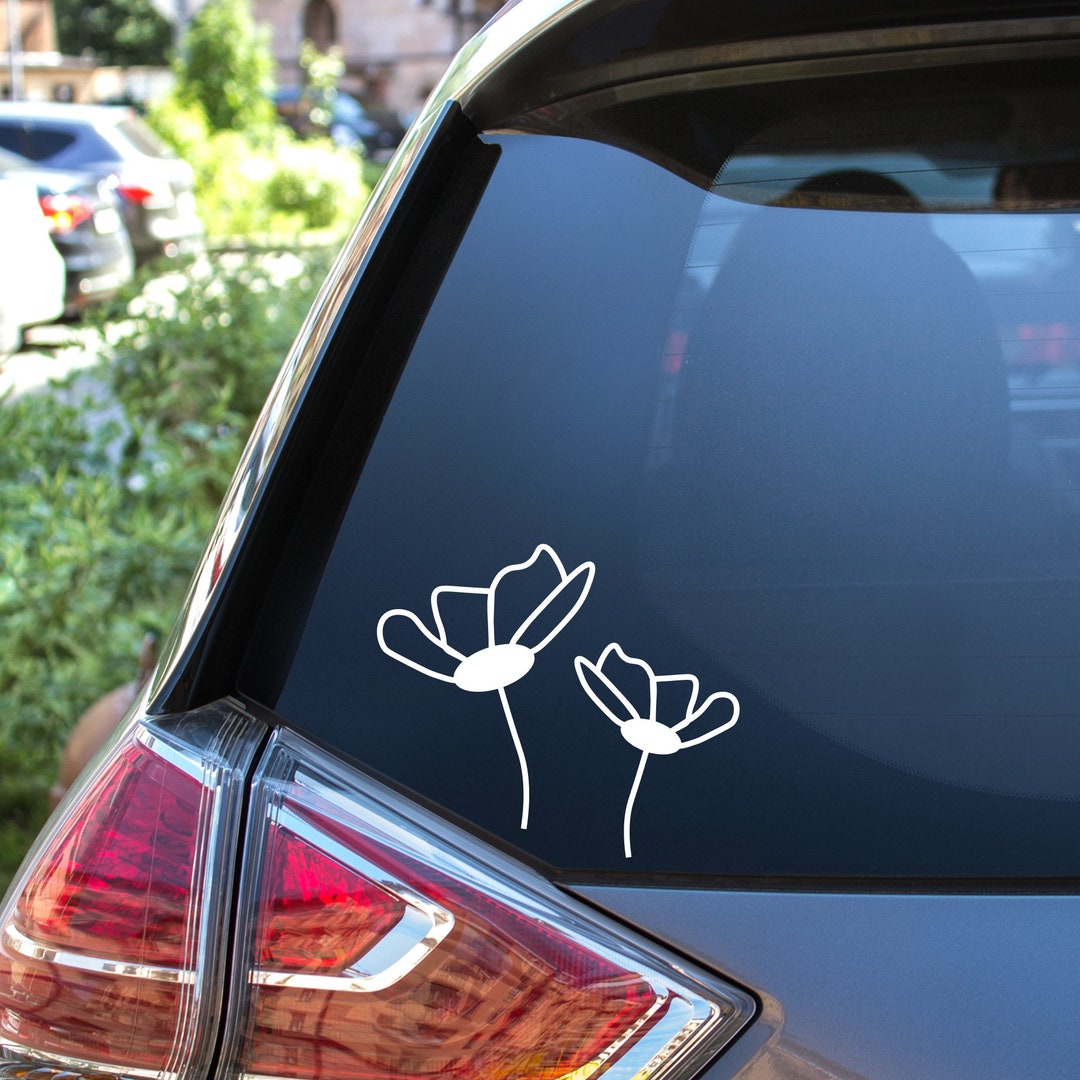 Daisy Flower Decal, Floral Car Sticker, Daisies Decal, Mirror Sticker ...