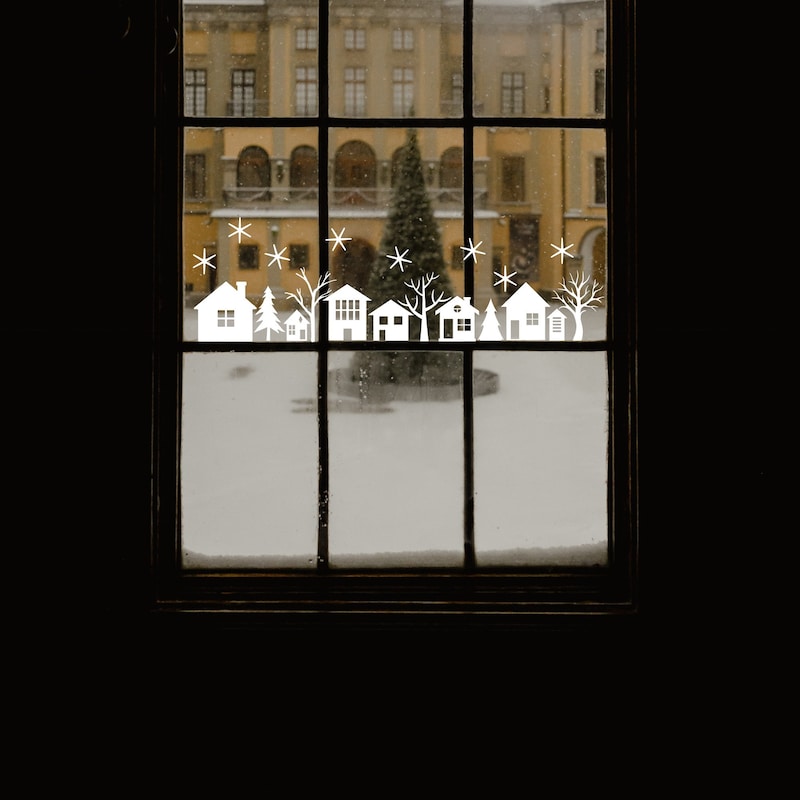 Christmas Window Decals - Etsy