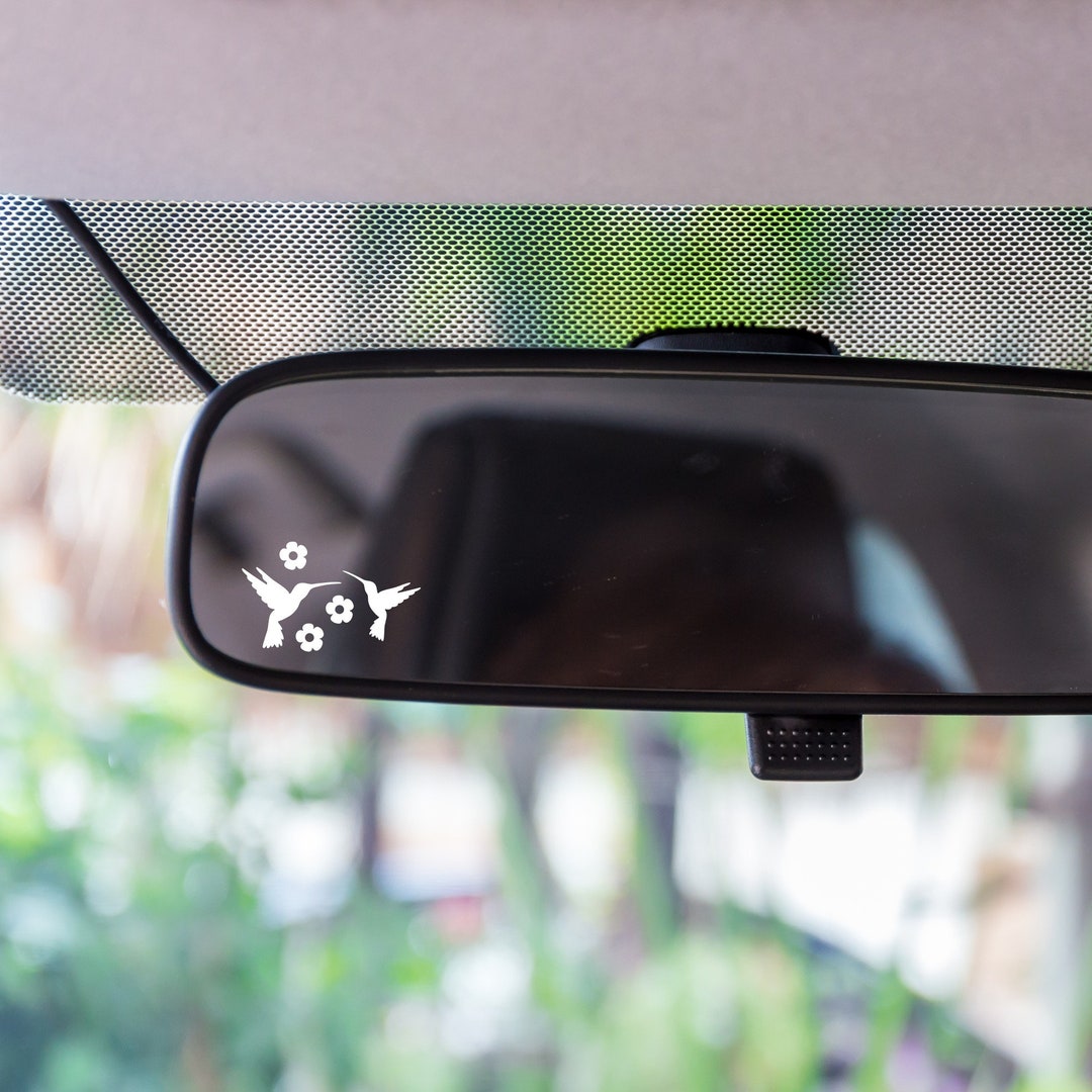 Rearview Mirror Decal, Car Mirror Sticker, Hummingbird Decal, Mirror ...