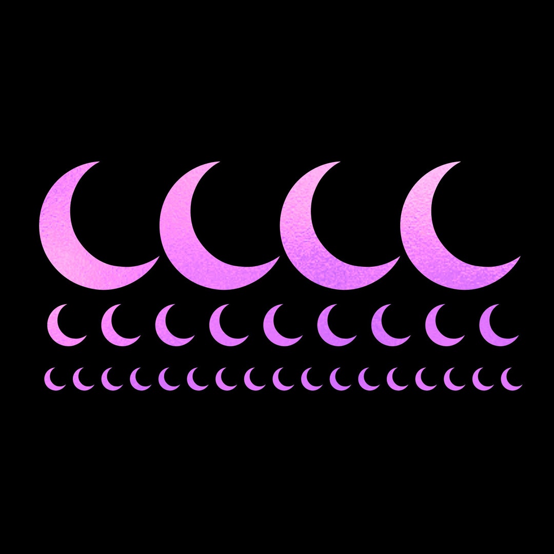 Moon Iron On, Moon Heat Transfer Patch, Moon Appliques, Glitter Htv ...