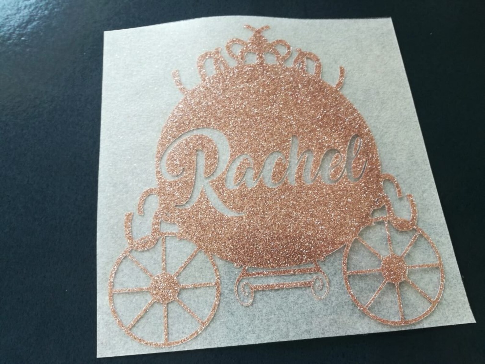 Princess Carriage Iron on Decal Princess Custom Name Heat | Etsy