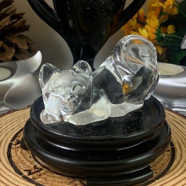 Fenton Glass Cat - Etsy