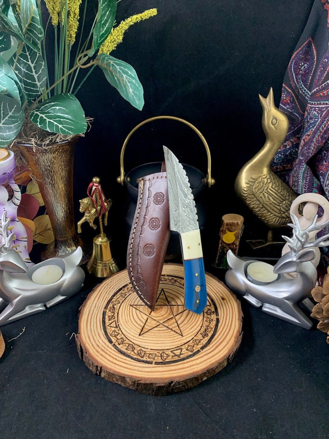 Gorgeous, Hand Forged, Damascus Steel, Boline/working Knife, Full Tang ...