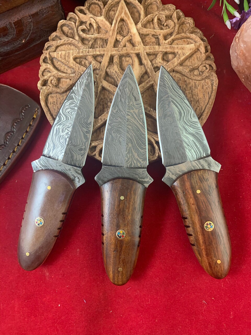 Gorgeous Hand Forged Damascus Steel Athame/dagger Full | Etsy