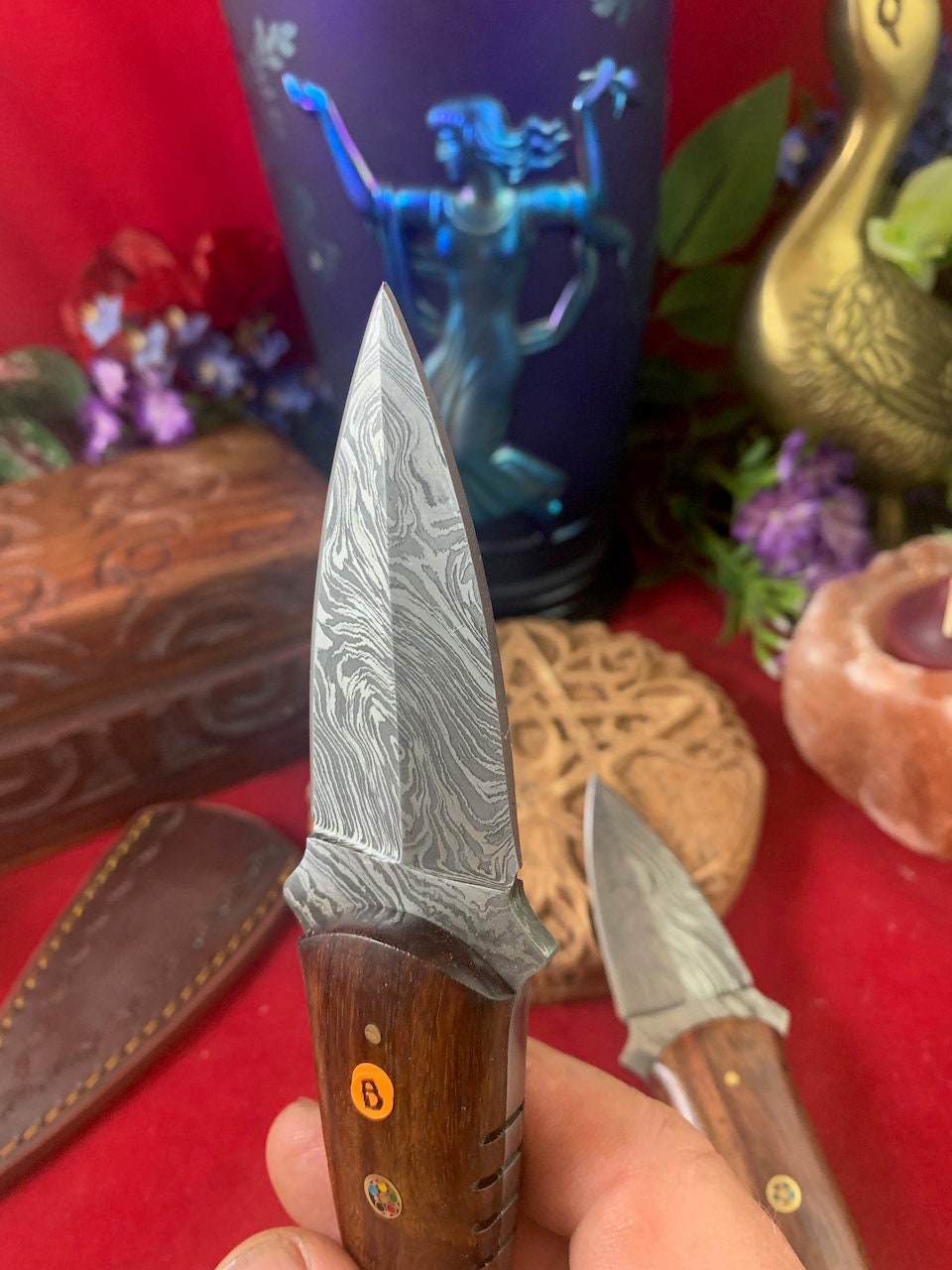 Gorgeous Hand Forged Damascus Steel Athame/dagger Full | Etsy
