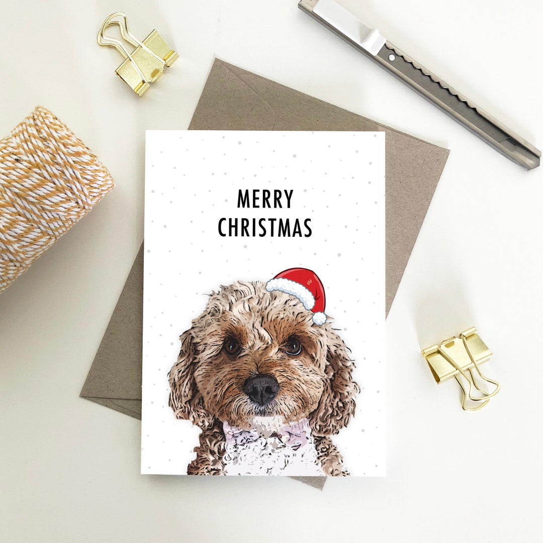 Cavoodle Merry Christmas Card Seasons Greetings Eco - Etsy