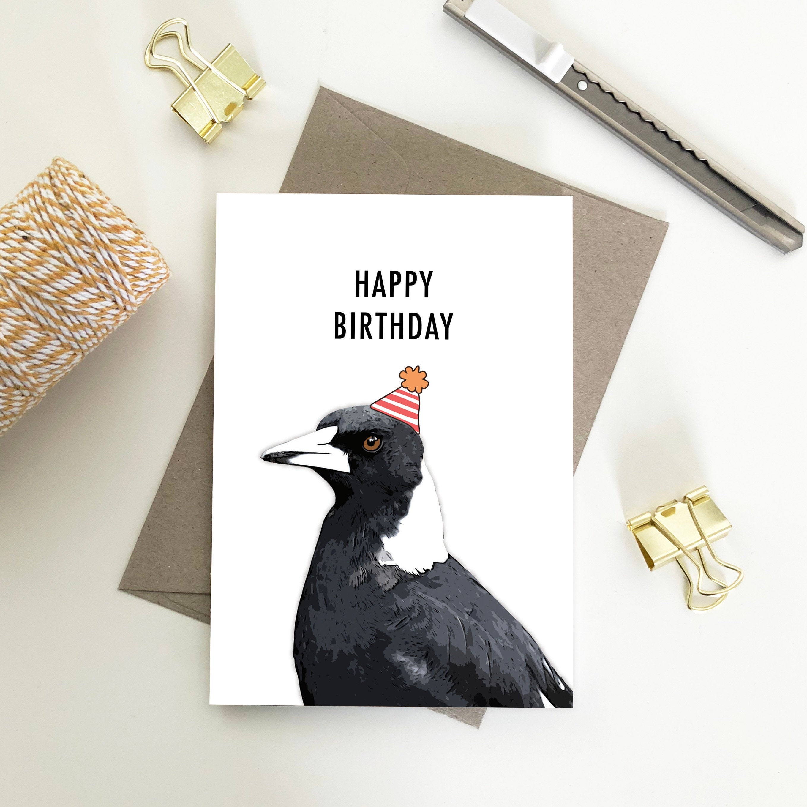 Magpie Happy Birthday Eco Friendly Recycled Paper Cards - Etsy