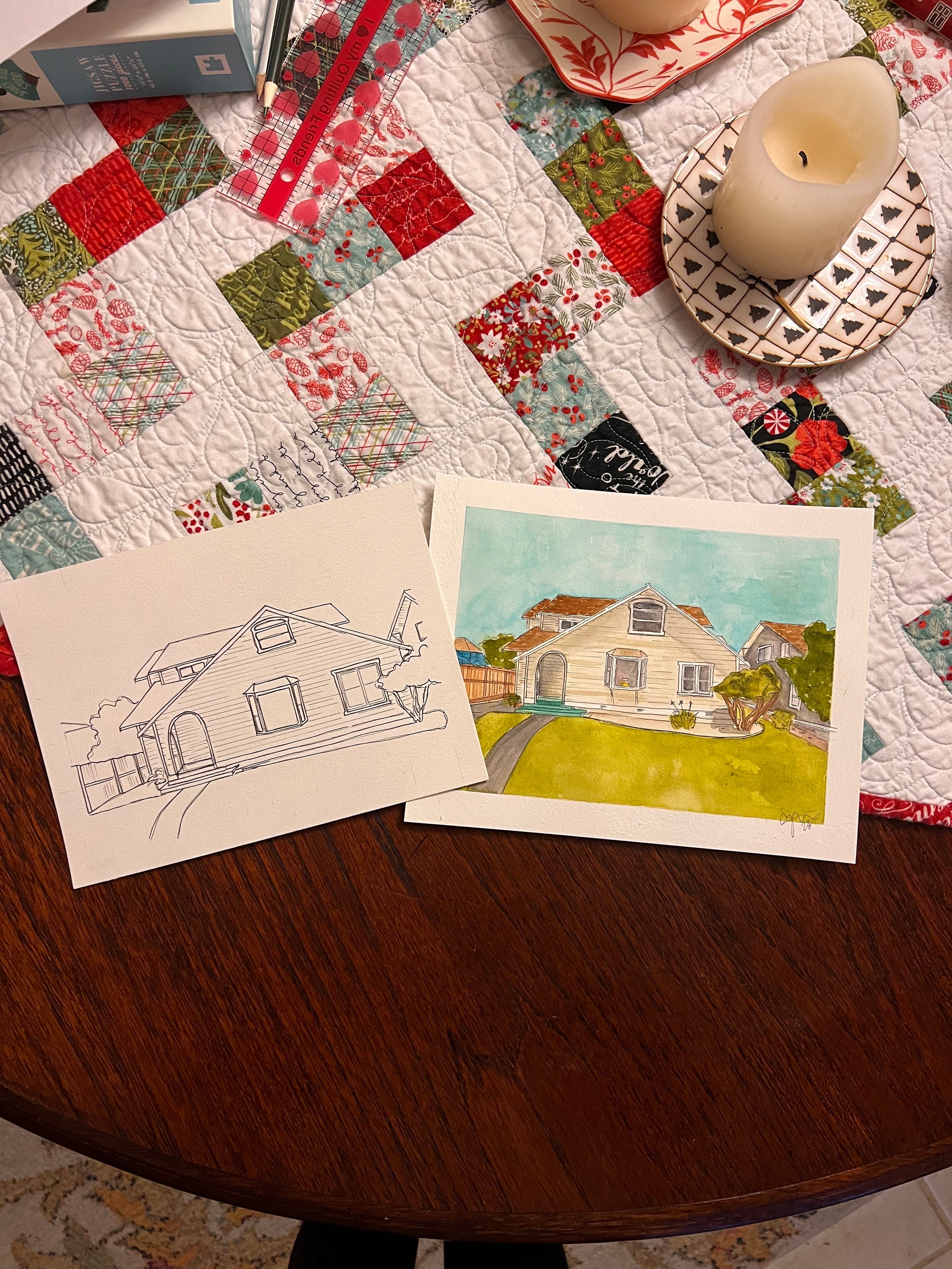 Custom Hand Painted House - Etsy