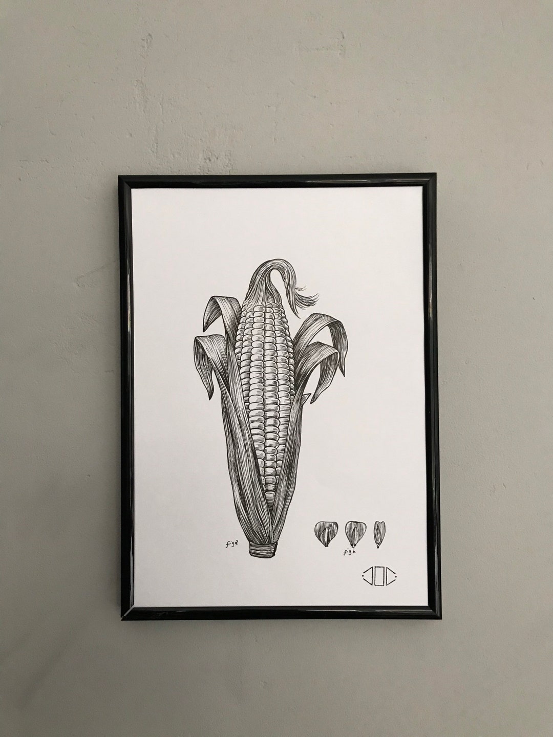 Corn Pen Drawing by Jo Chastney - Etsy