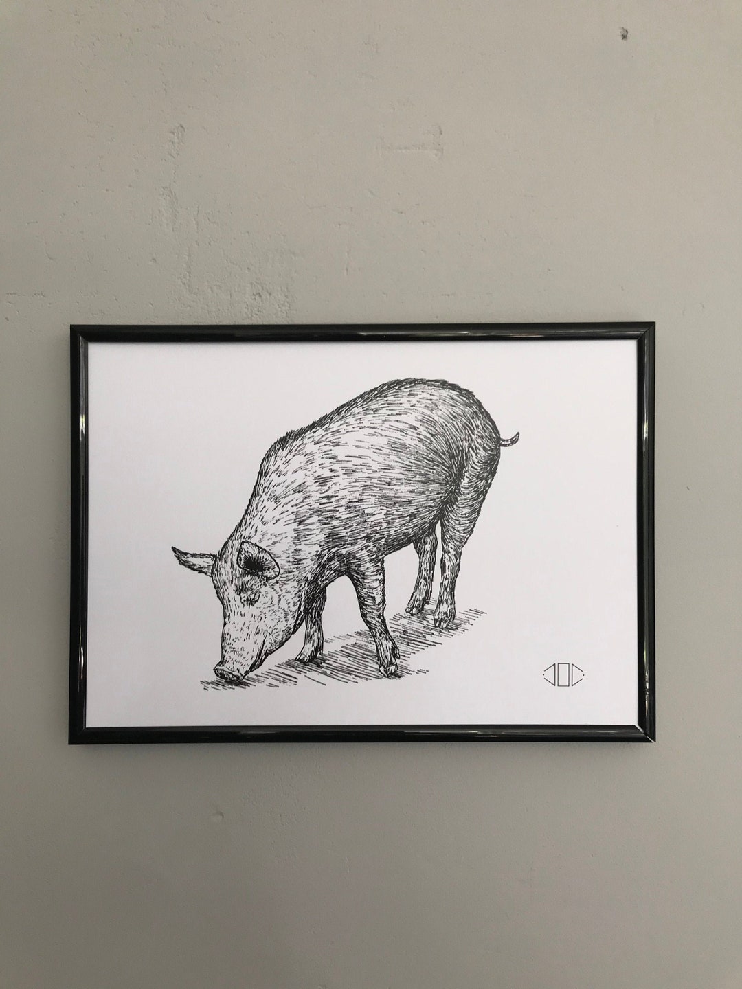 Pig A4 Print - Etsy