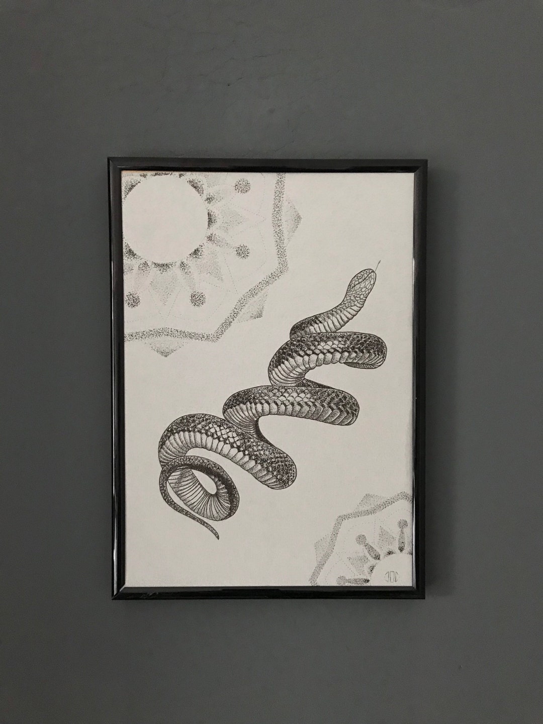 Snake A4 Pen Drawing - Etsy