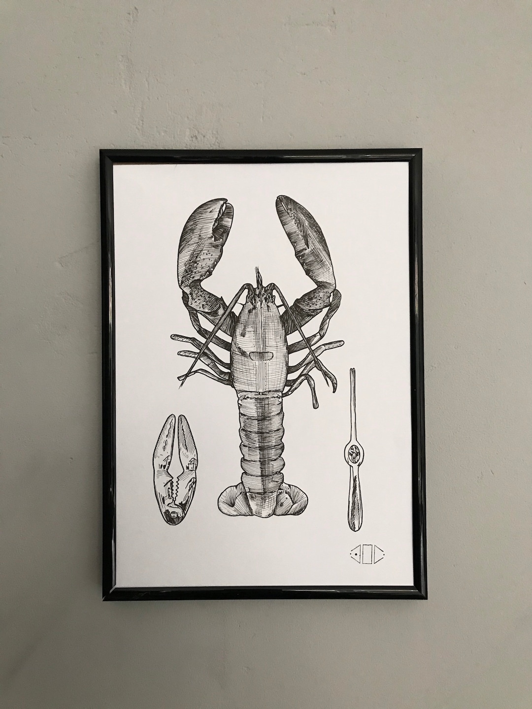 Lobster Pen Drawing by Jo Chastney - Etsy