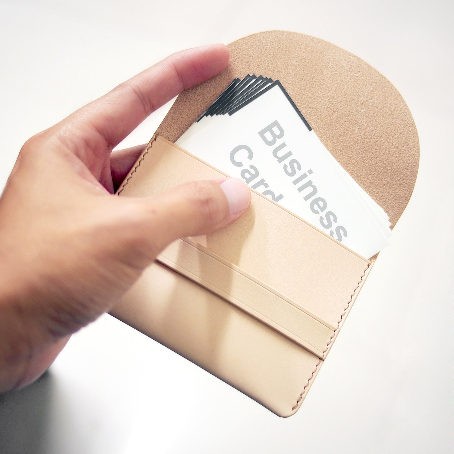 Handmade Card Case, Coin Purse Natural Genuine Leather - Etsy