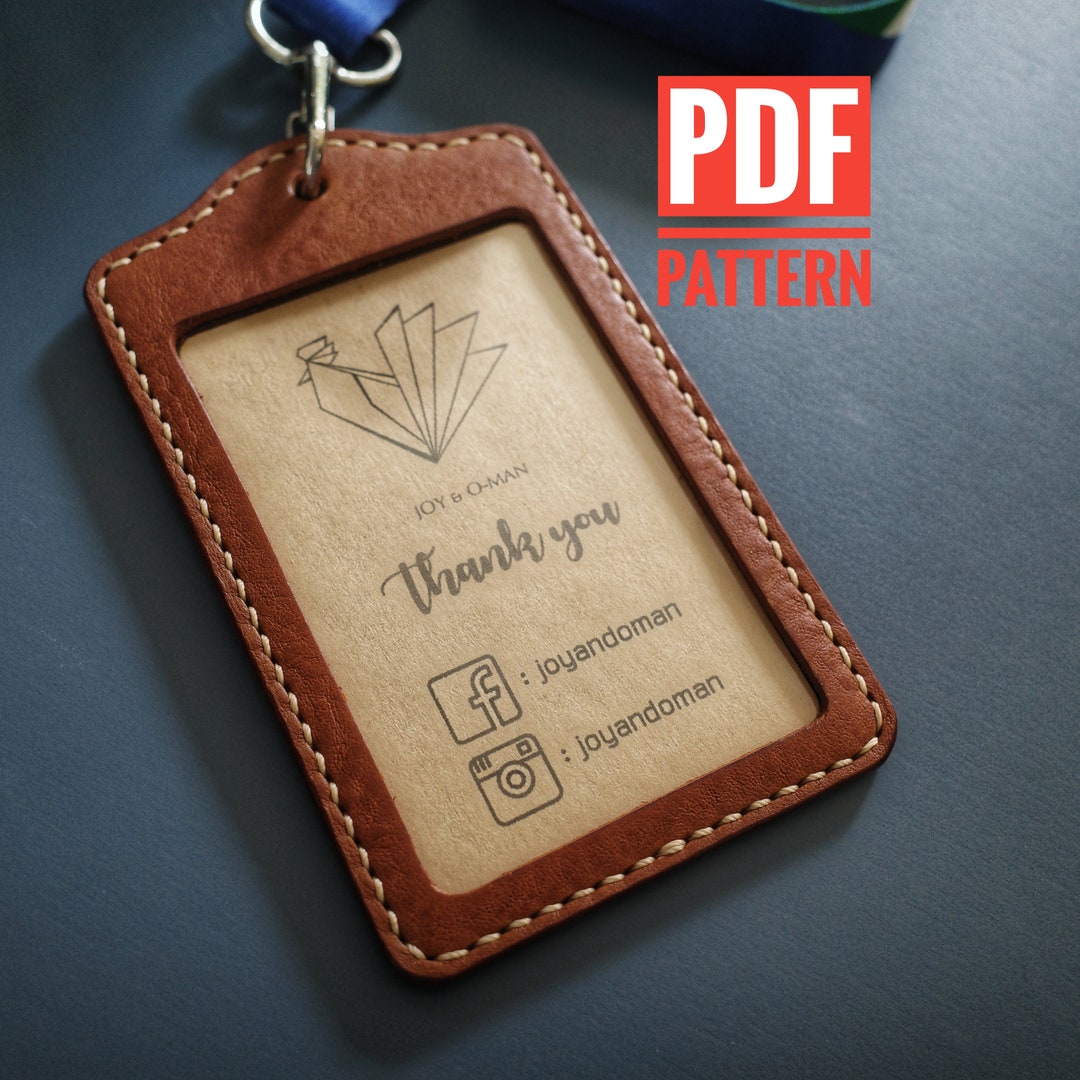 Minimalist ID Card Holder DIY Pattern (A4 PDF) - Etsy