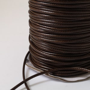 Brown Waxed Polyester Cord 1/1.5/2/3mm Necklace Jewellery Rope String ...