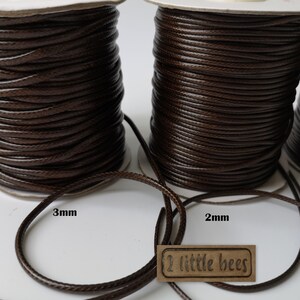 Brown Waxed Polyester Cord 1/1.5/2/3mm Necklace Jewellery Rope String ...